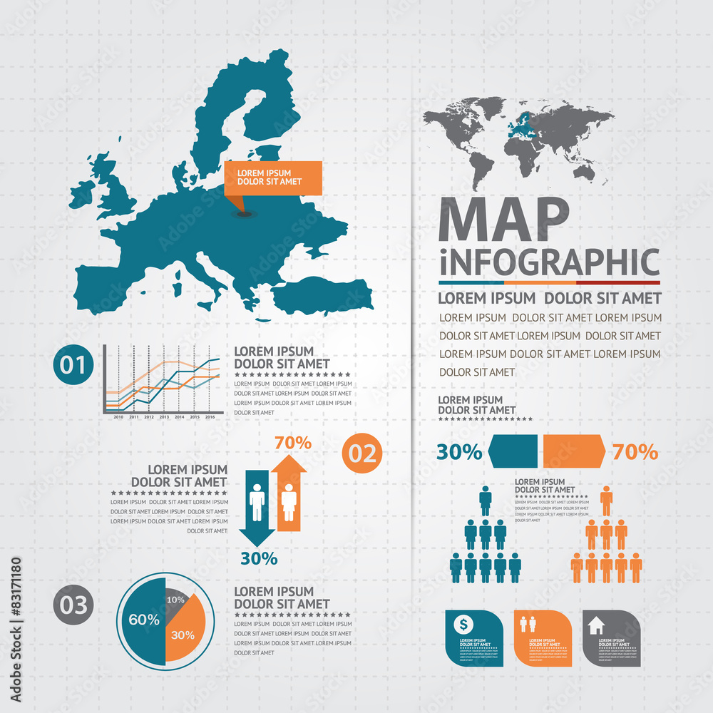 map infographic Stock Vector | Adobe Stock