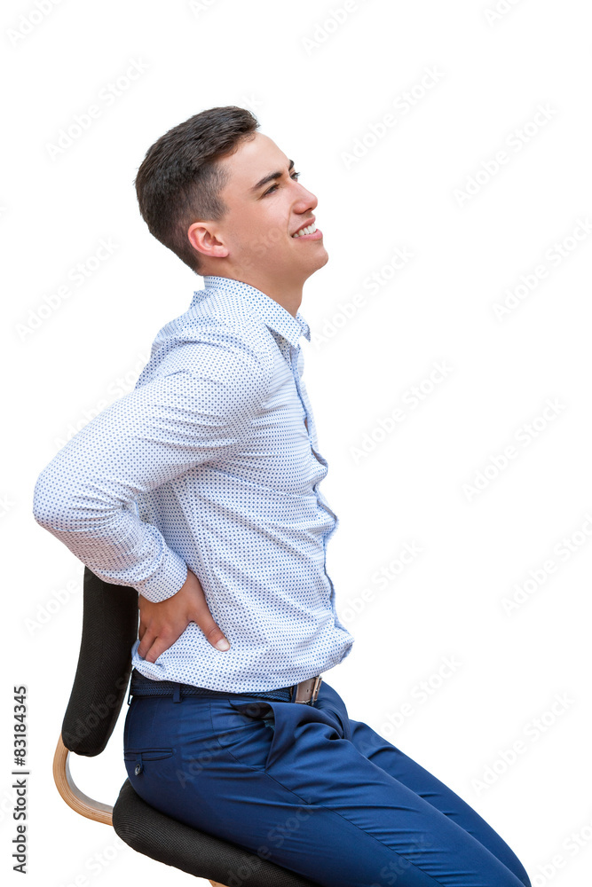 Office worker having lower back pain. Stock Photo | Adobe Stock