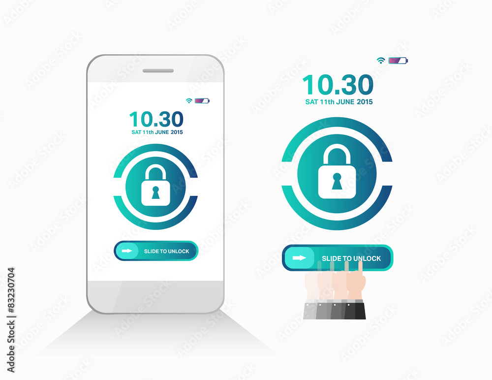 Slide To Unlock Vector