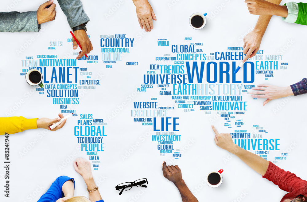 World Globalization International Life Planet Concept Stock Photo ...