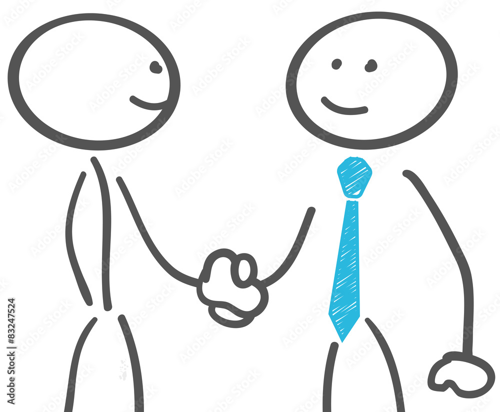 stickman deal Stock Vector | Adobe Stock