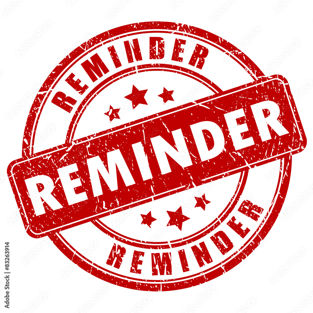 Reminder rubber stamp Stock Vector | Adobe Stock