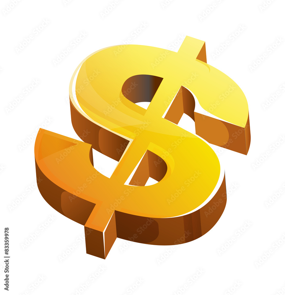 Dollar Sign - Illustration Stock Vector | Adobe Stock