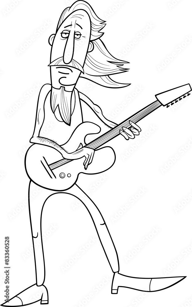 old rock man cartoon illustration Stock Vector | Adobe Stock