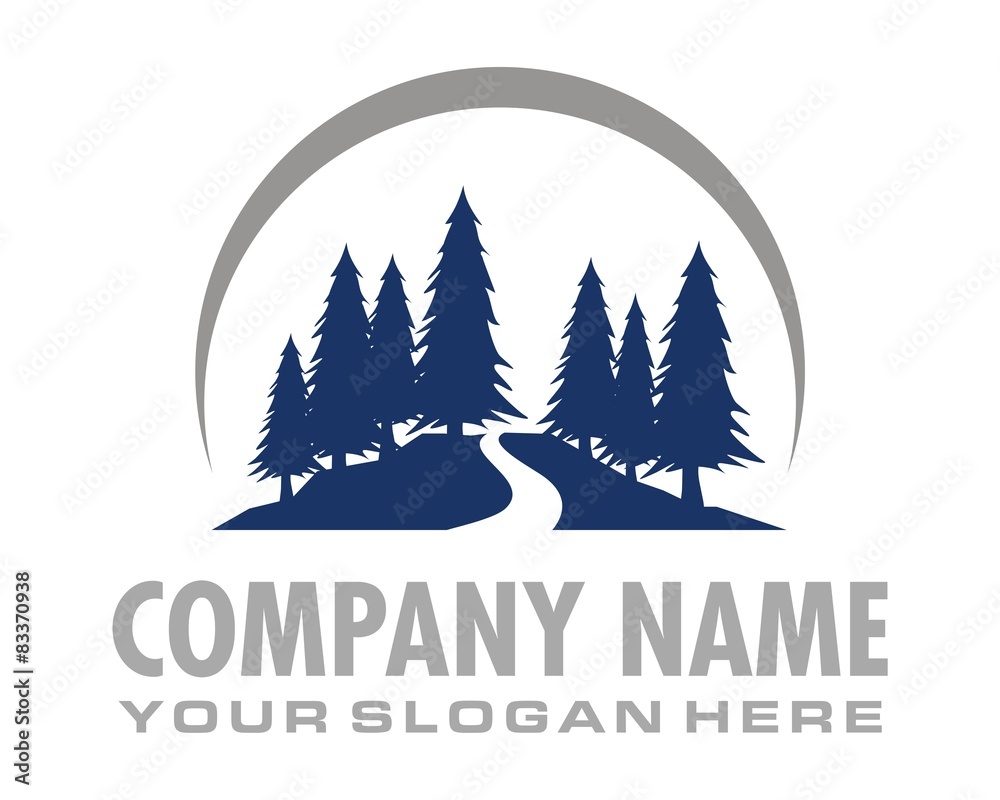 blue pine tree logo image vector Stock Vector | Adobe Stock