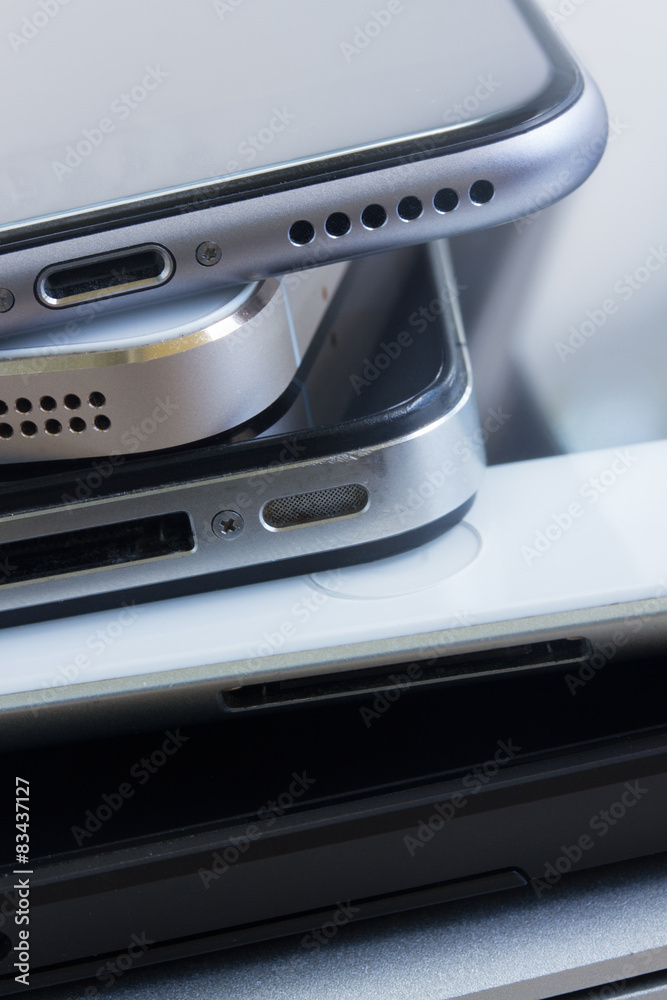 pile of devices Stock Photo | Adobe Stock