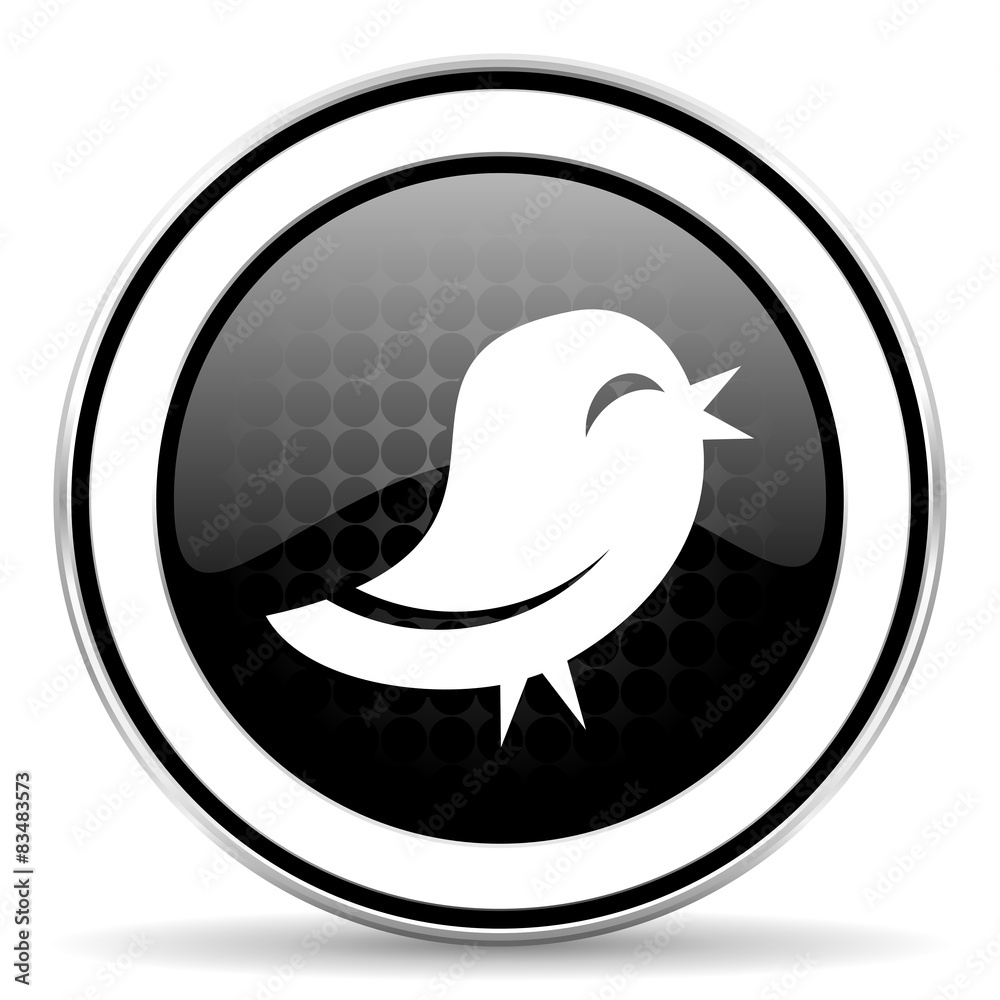 Black Twitter Button