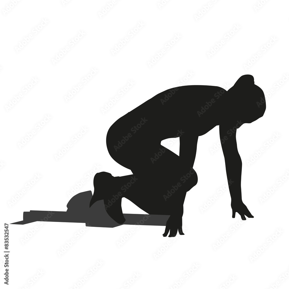 Sprinter Blocks Silhouette