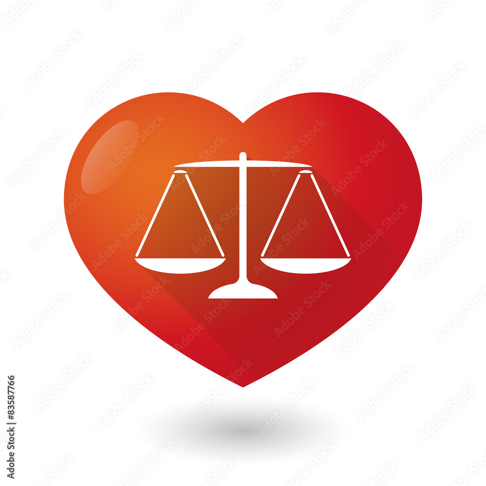 Heart icon with a weight scale Stock Vector | Adobe Stock