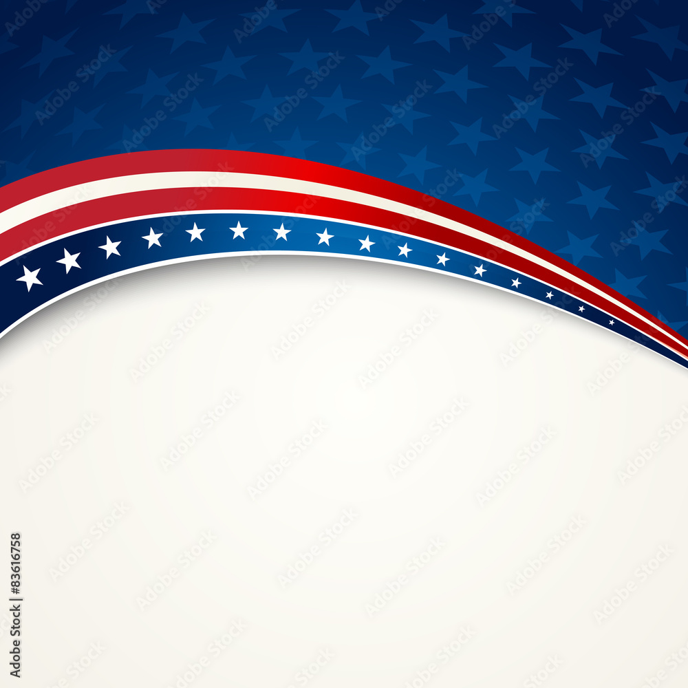 American Flag, Vector patriotic background Stock Vector | Adobe Stock