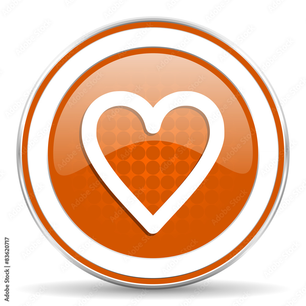 heart orange icon love sign Stock-Illustration | Adobe Stock