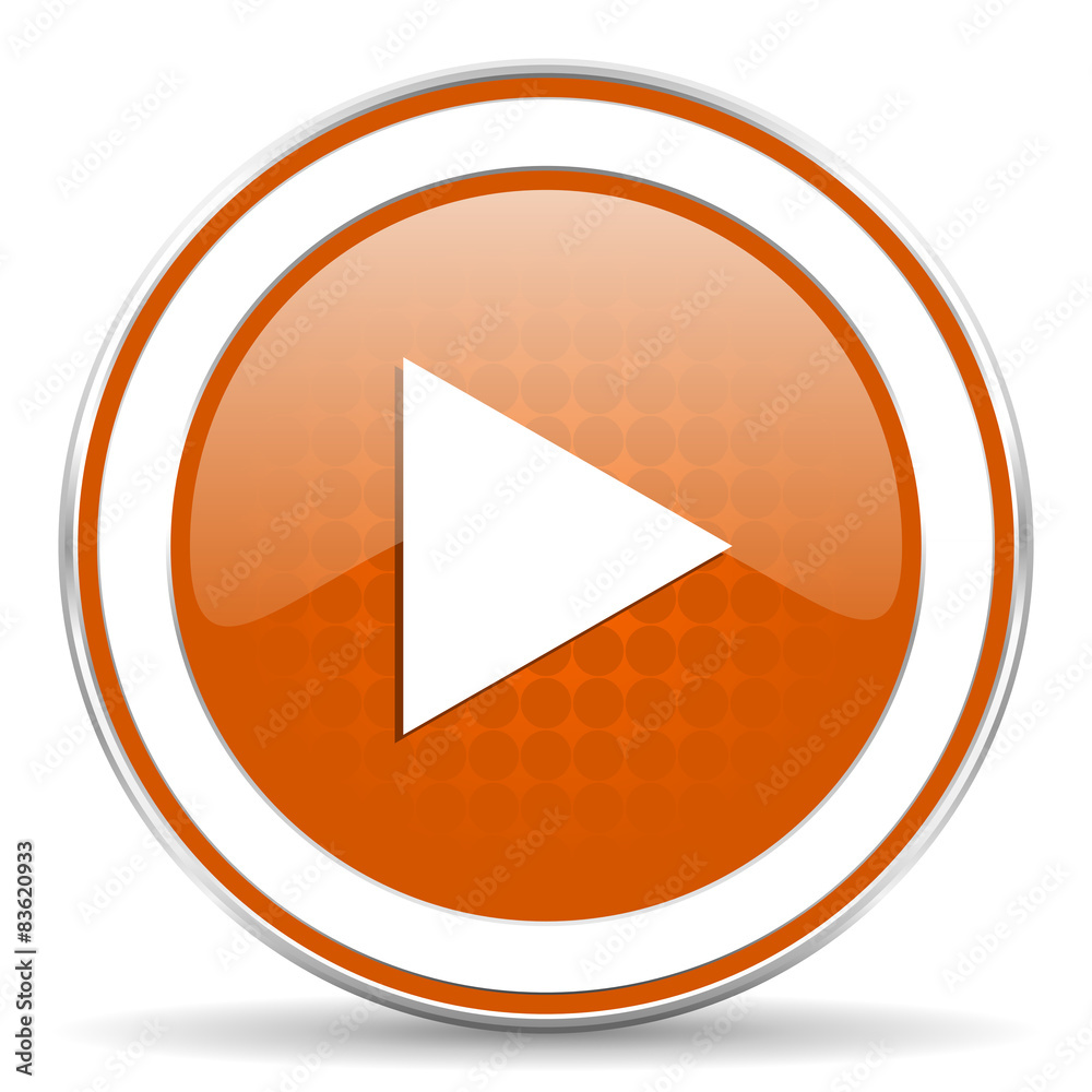 play orange icon Stock Illustration | Adobe Stock