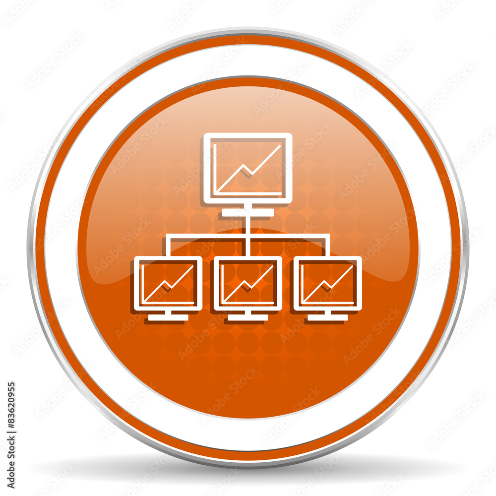 network orange icon lan sign Stock Illustration | Adobe Stock