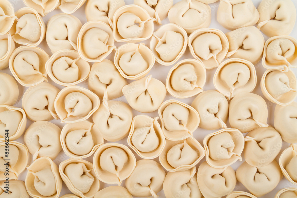 Group of raw ravioli top view Stock Photo | Adobe Stock