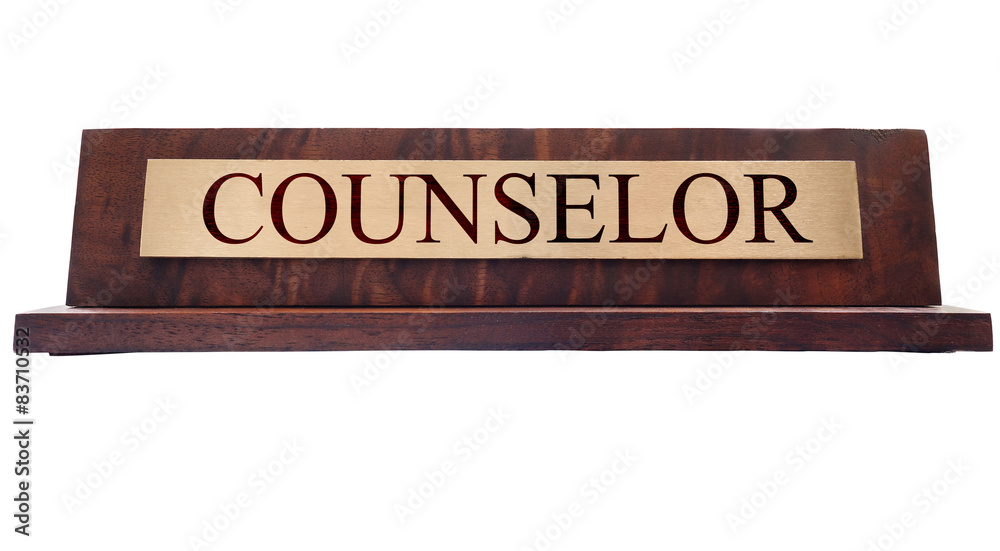 Counselor name plate Stock-Foto | Adobe Stock