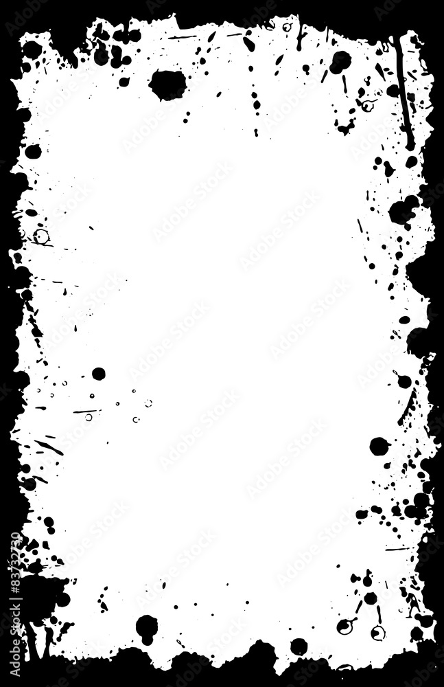 Grunge Vector Ink Splat Border 11X17 Stock Illustration | Adobe Stock