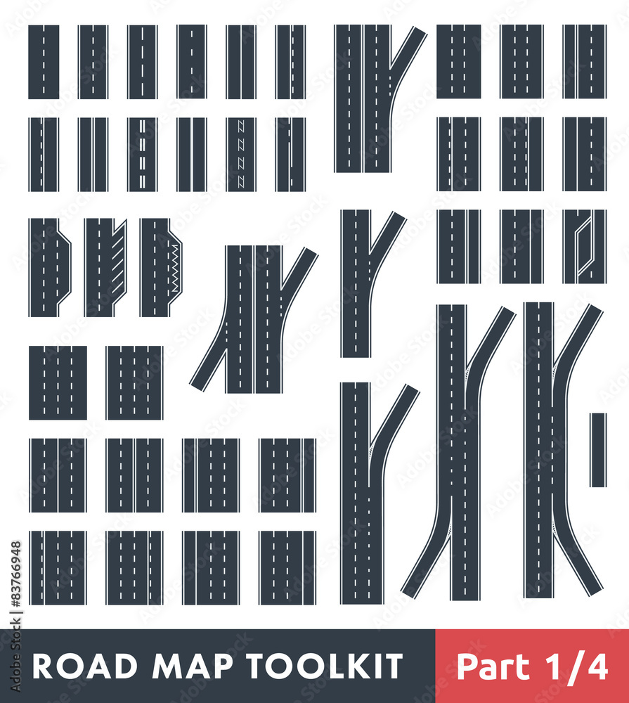 Road Map Toolkit Stock Vector | Adobe Stock