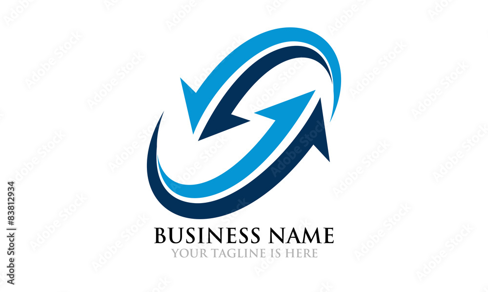 Modern Interaction Business Logo Stock Vector | Adobe Stock