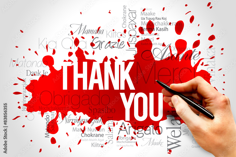 Thank You Word Cloud background, all languages Stock Photo | Adobe Stock
