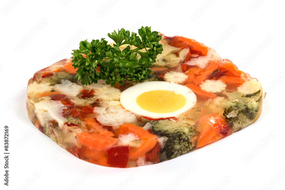 Aspik mit Gemüse Stock Photo | Adobe Stock