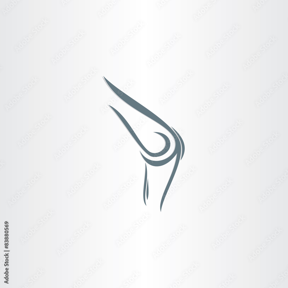 stylized knee symbol pain in knee Stock Vector | Adobe Stock