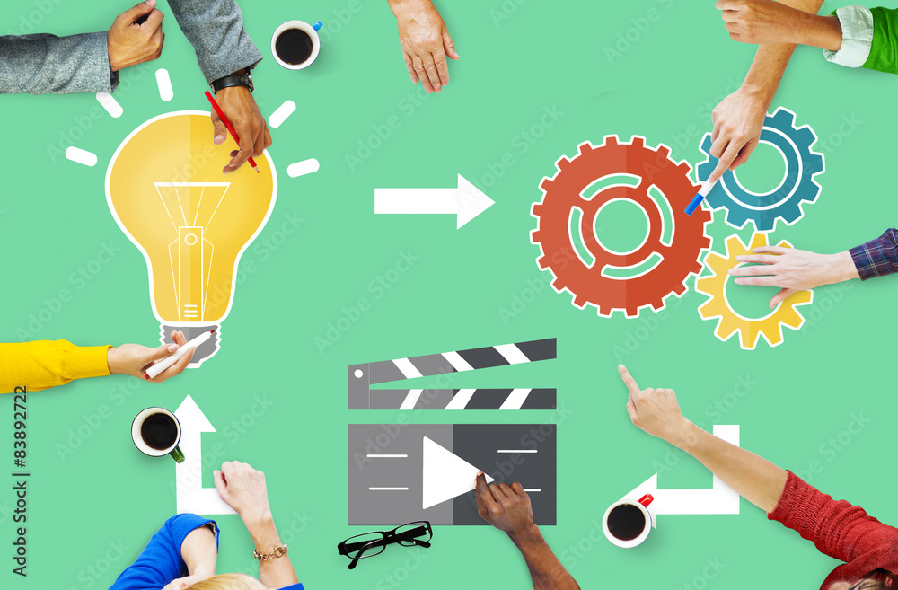 Idea Connecting Connection Inspiration Innovation Creative Conce Stock ...