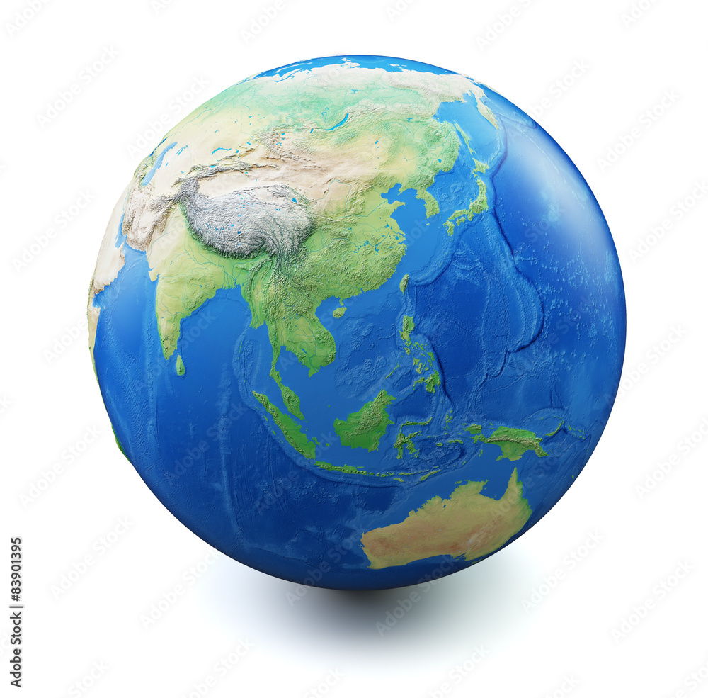 Earth isolated on white background Stock Illustration | Adobe Stock