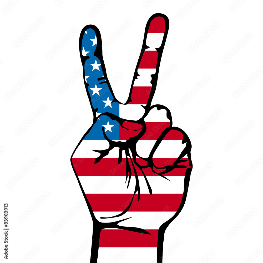 America victory finger , t-shirt graphics, vectors Stock Vector | Adobe ...