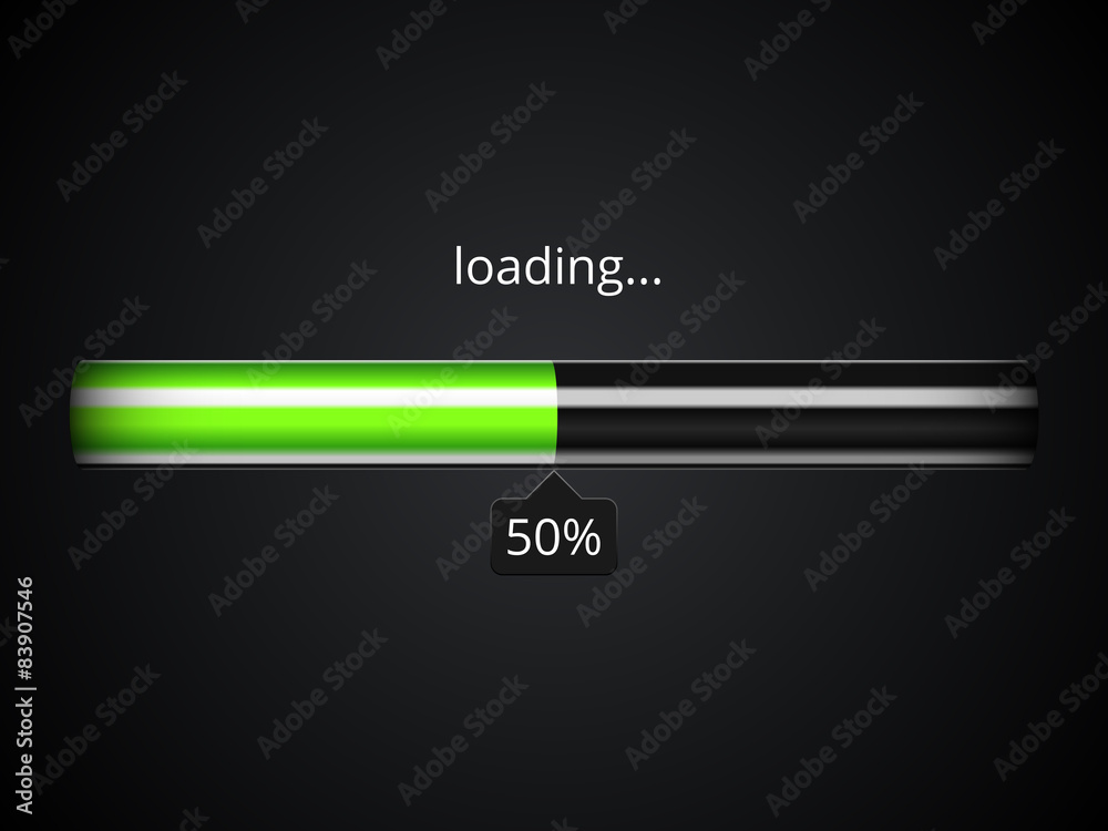 Green loading progress bar Stock Vector | Adobe Stock