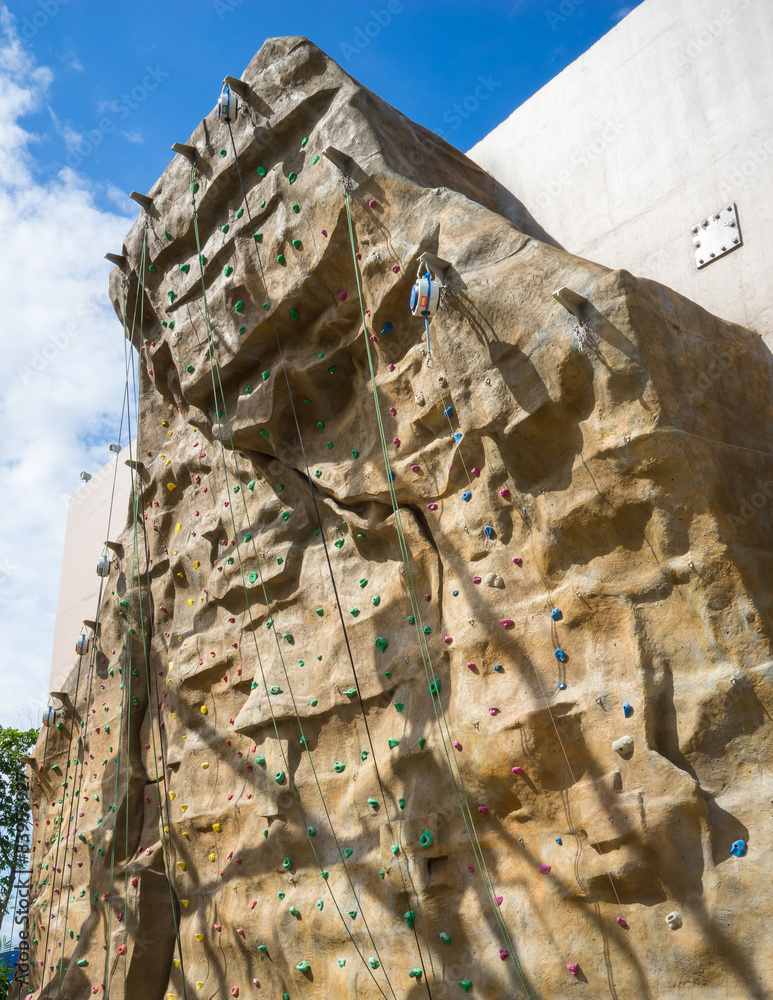 Climbing Wall. This is an image of an artificial climbing tower Stock ...