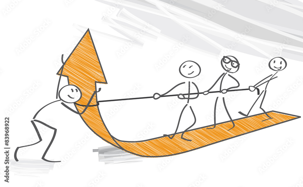 erfolgreich im Team Stock-Vektorgrafik | Adobe Stock