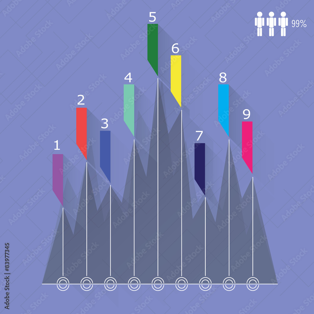Elements for infographic. Interactive chart with figures. Stock ...