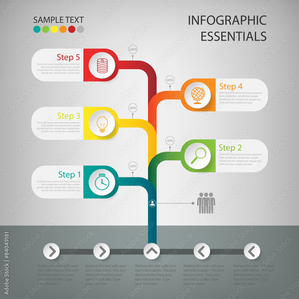 Business tree timeline infographics.Vector illustration. Stock Vector ...