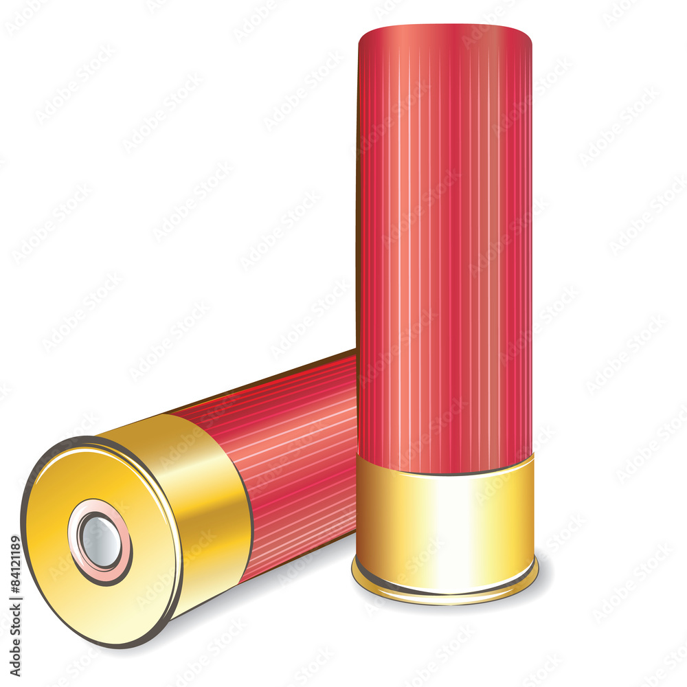 Vector shotgun shell on white background Stock Vector | Adobe Stock