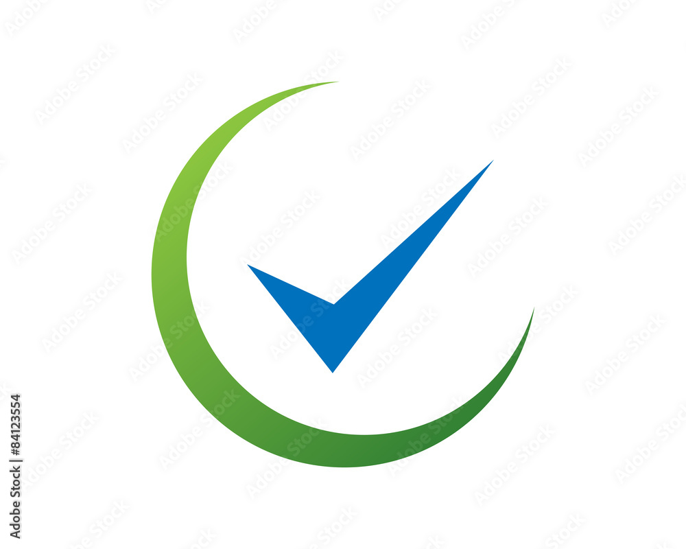 C Check Mark Logo Stock Vector | Adobe Stock