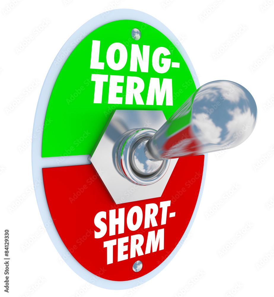 Long Vs Short Term Toggle Switch More Time Investment Stock ... Long Vs Short Term Toggle Switch More Time Investment Stock ...
