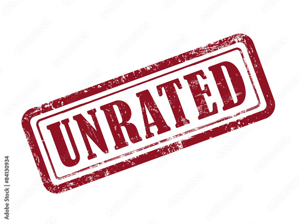 stamp unrated in red text on white Stock Vector | Adobe Stock