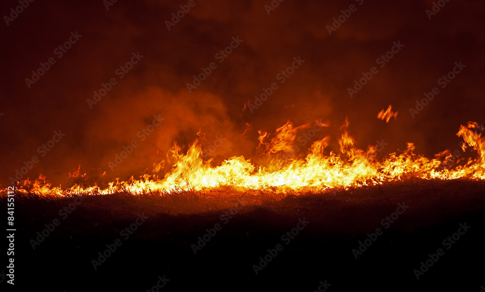 field burning Stock Photo | Adobe Stock