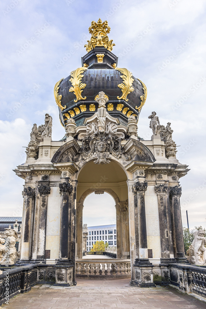 Kronentor or Crown Gate in Zwinger Palace. Dresden, Germany. Stock ...