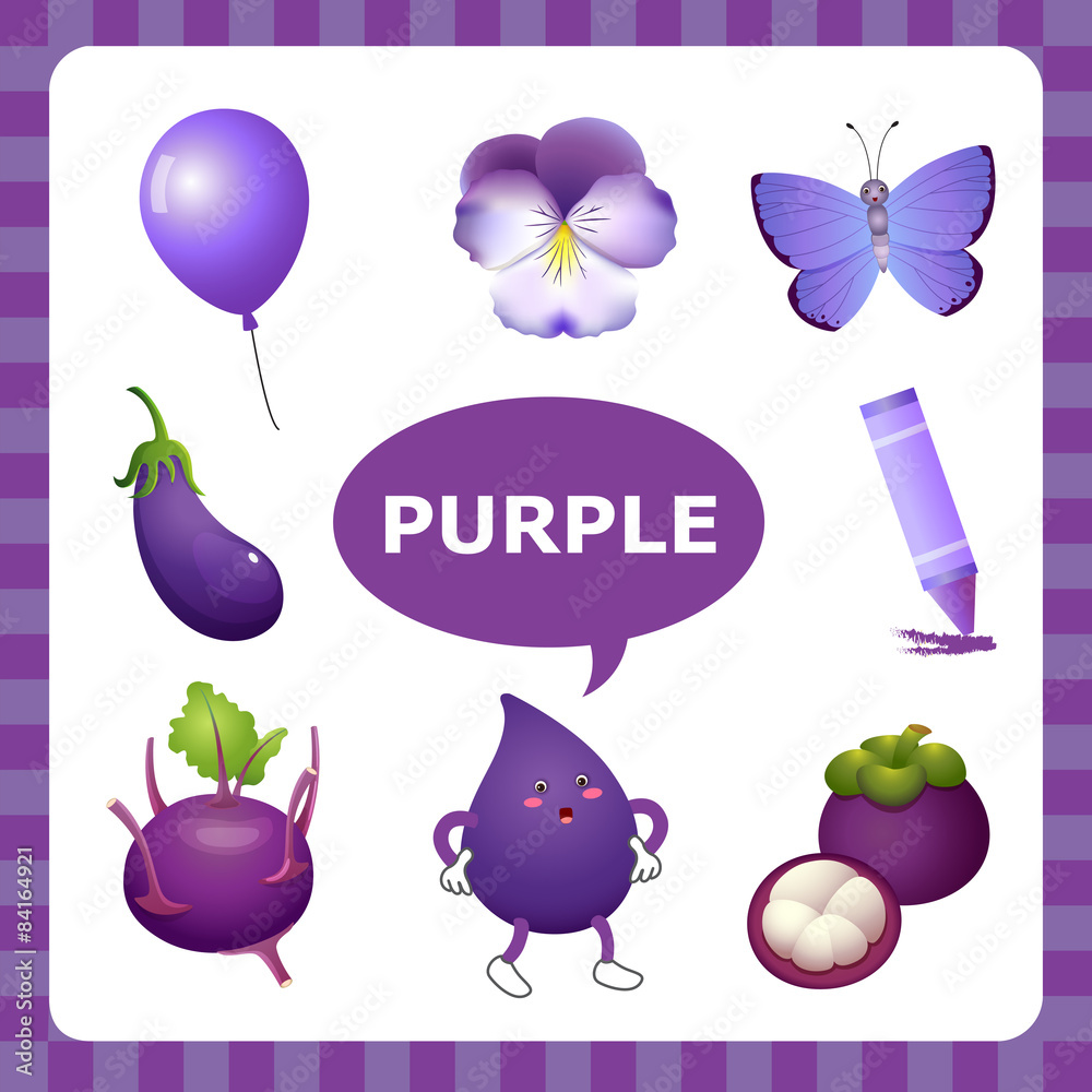 Learning Purple color Stock Vector | Adobe Stock