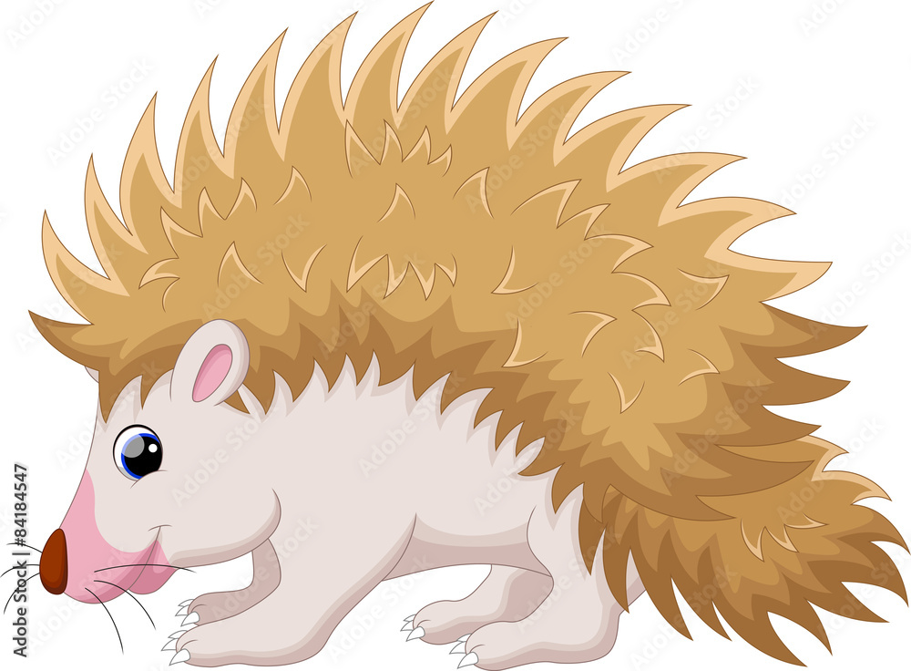 Cute hedgehog cartoon Stock Vector | Adobe Stock