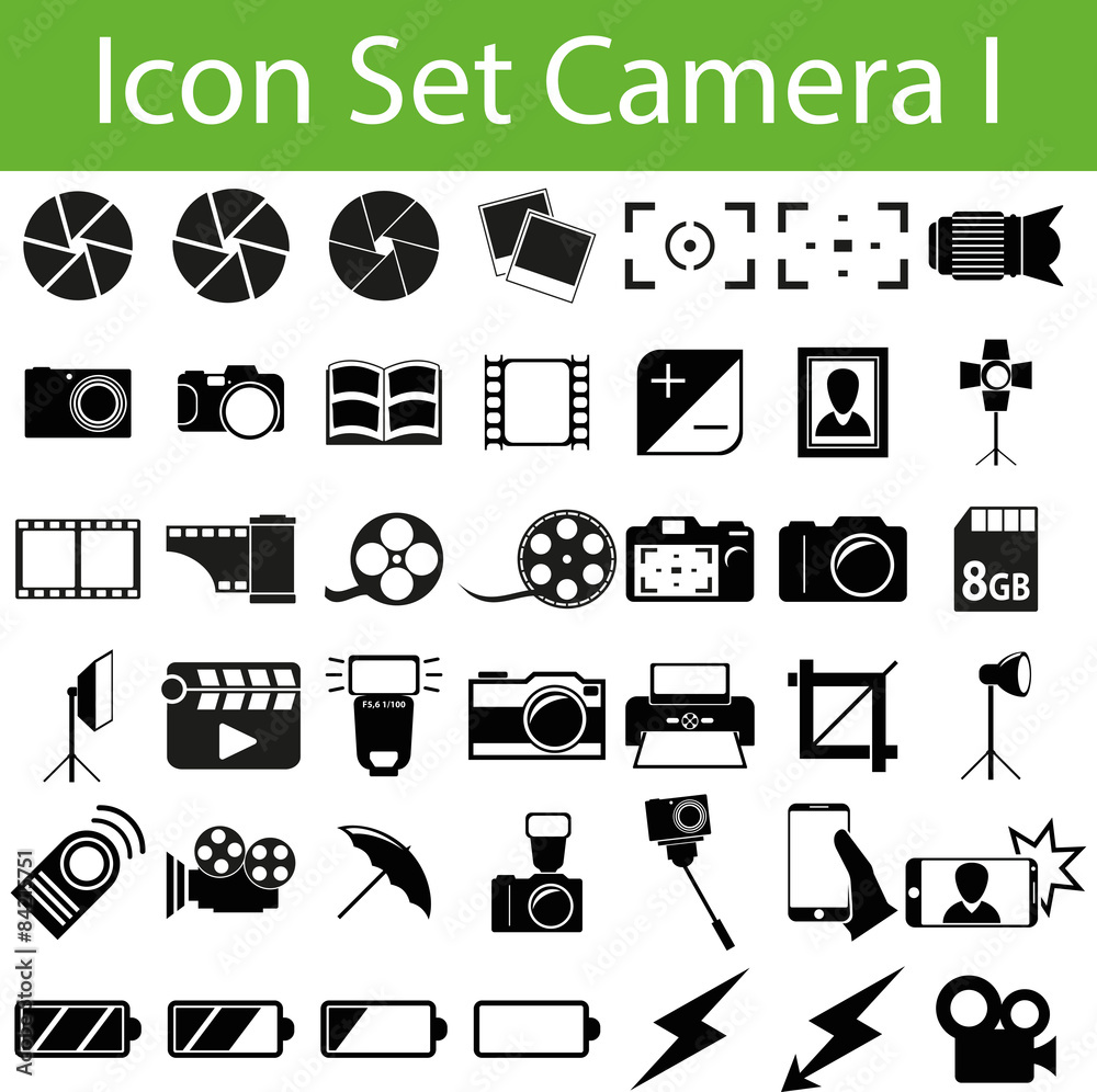 Icon Set Camera I Stock Vector | Adobe Stock