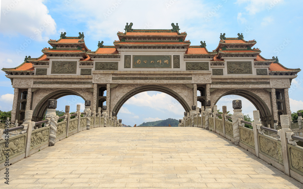 Paifang Gate of Shun Feng Shan Park Shunde Stock Photo | Adobe Stock