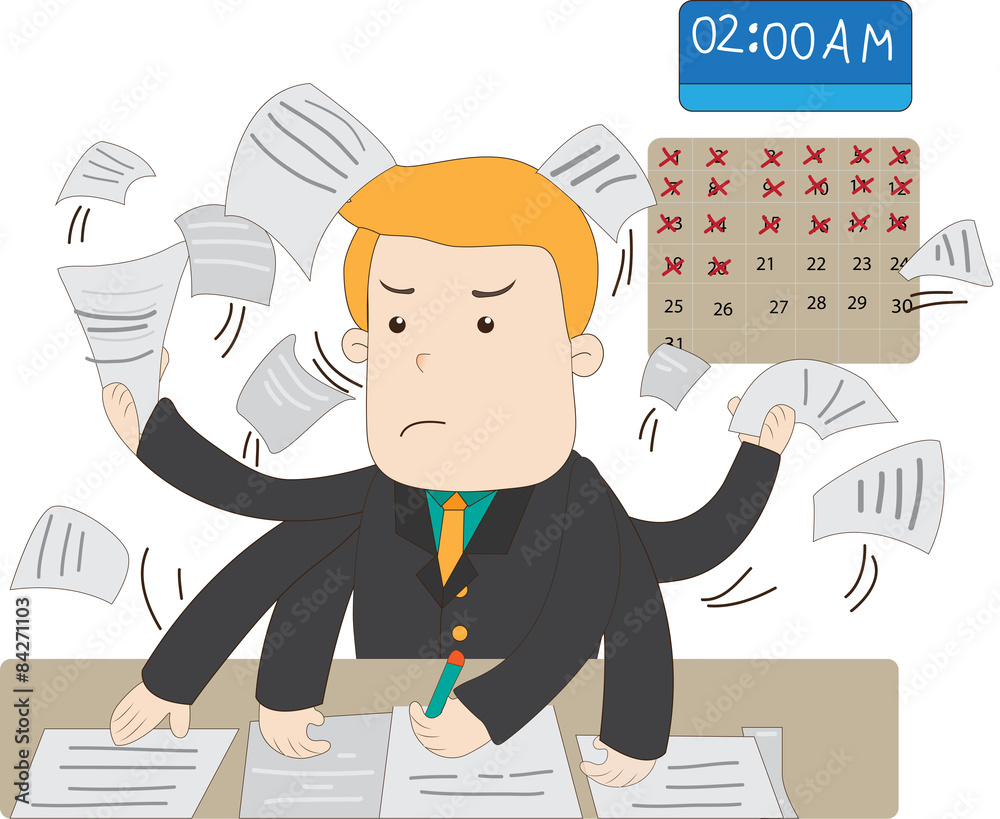Busy At Work Cartoon