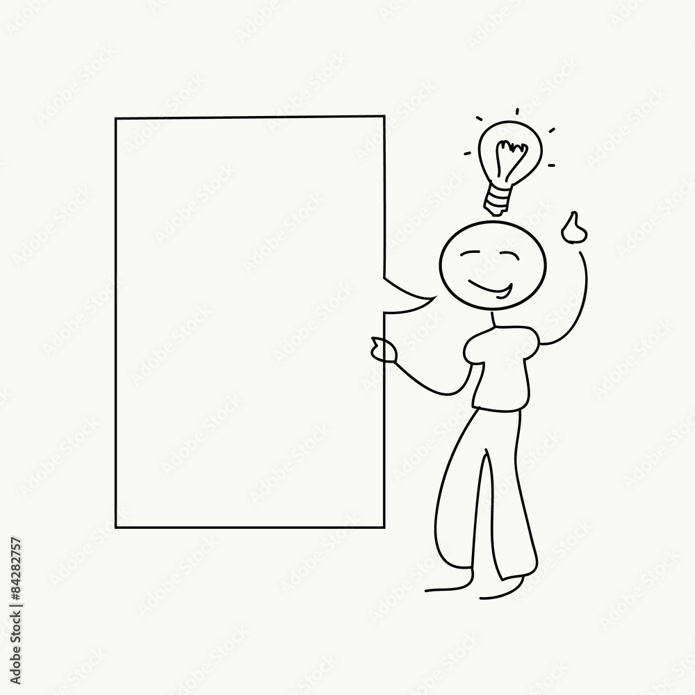 Stick Figure Light Bulb