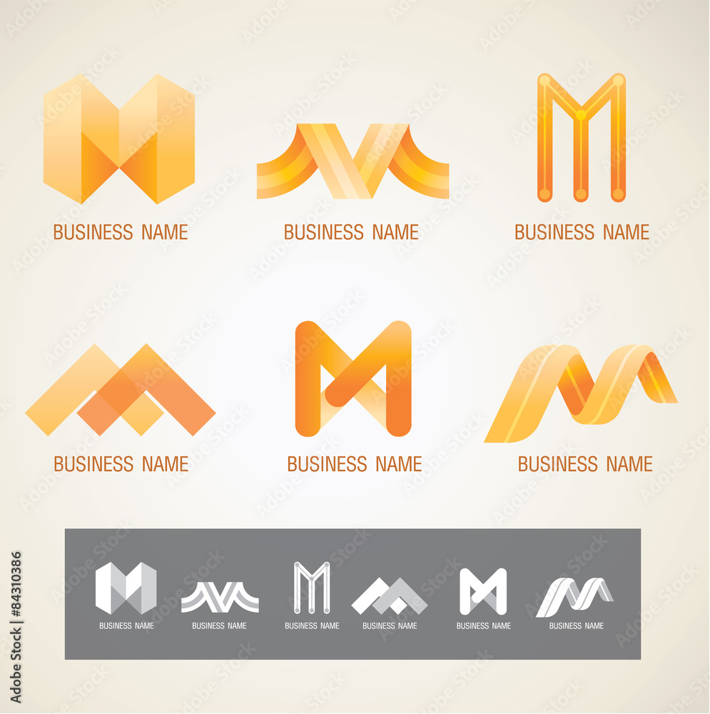 Logo and Symbol design M concept Stock Vector | Adobe Stock