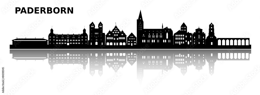 Skyline Paderborn Stock-Vektorgrafik | Adobe Stock