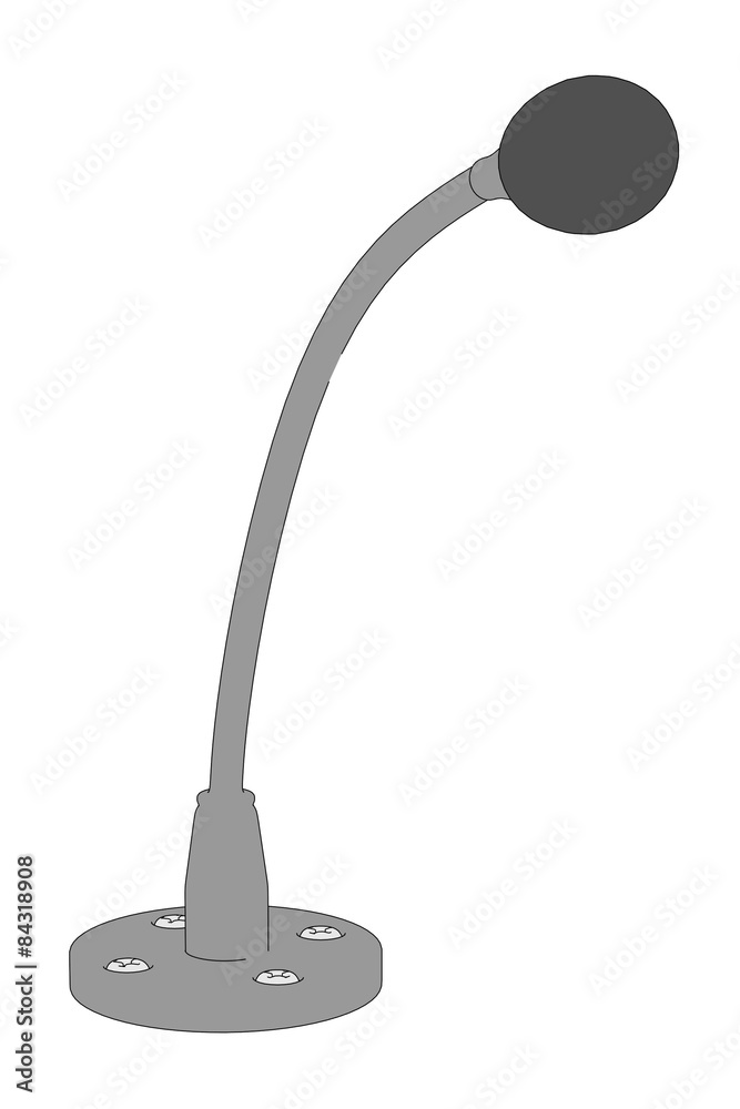 2d cartoon image of microphone Stock Illustration | Adobe Stock
