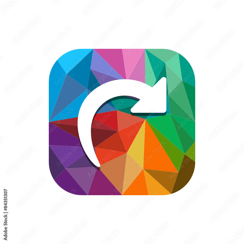 Geometric App Button Stock Vector | Adobe Stock