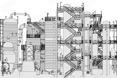 Oil Refinery Drawing